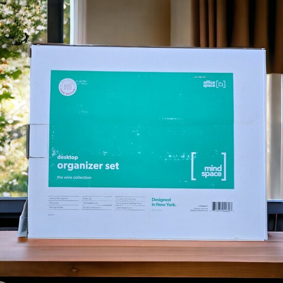 Mindspace | Office | Nib Mindspace Rose Gold Desk Organizer 5 Piece Set W Accessories In Box ...